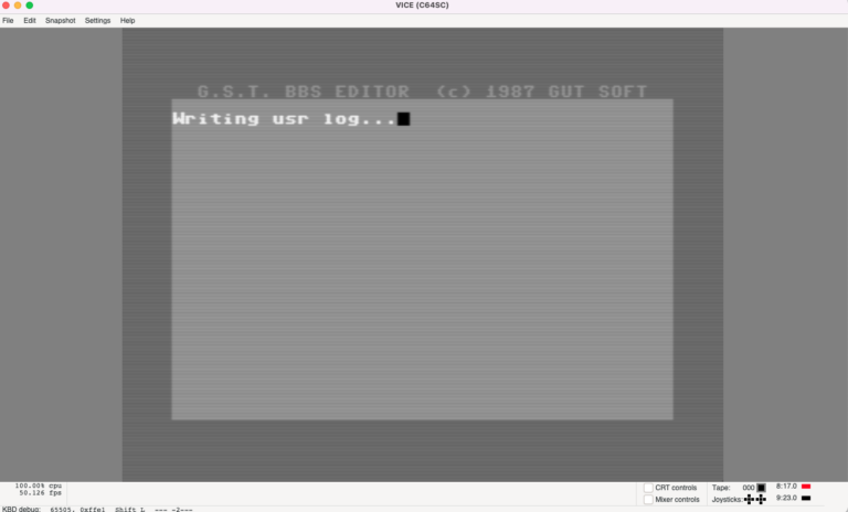Simple BBS in a Commodore Emulator - Adam Whitney